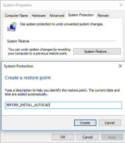 How to Create System Restore Point in Windows 10 - revitdesigner.co.uk