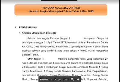 Contoh Rencana Kerja Sekolah / RKS SMP 2017 ~ RKS RKAS RKT RKJM SD SMP ...