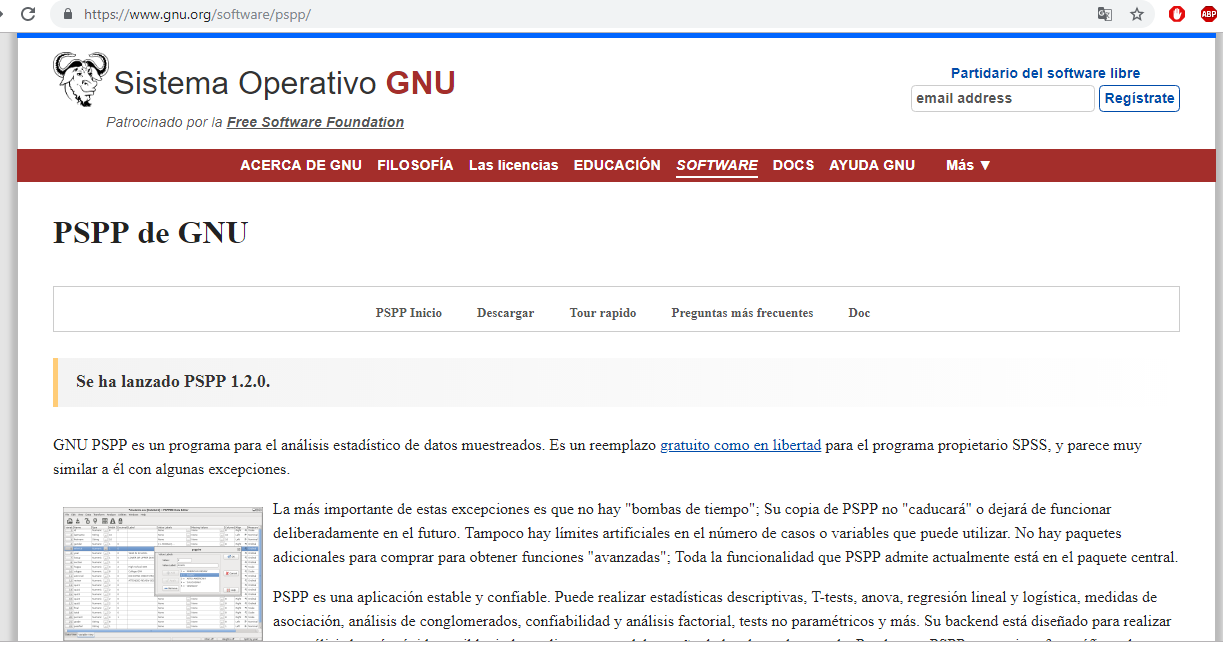 UCE-DTIC: GNU PSPP, alternativa a SPSS