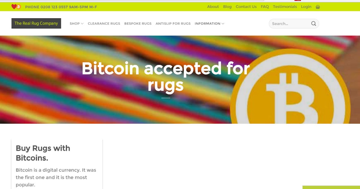 The real rug company blog: Rugs for bitcoin - why, how and what?