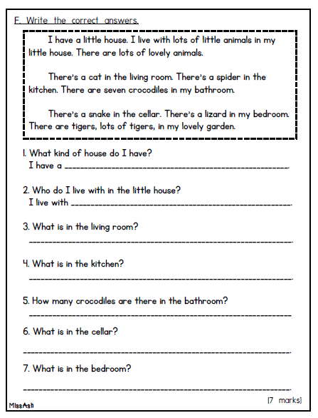 ASH THE TEACHER: Year 2 1st Assessment