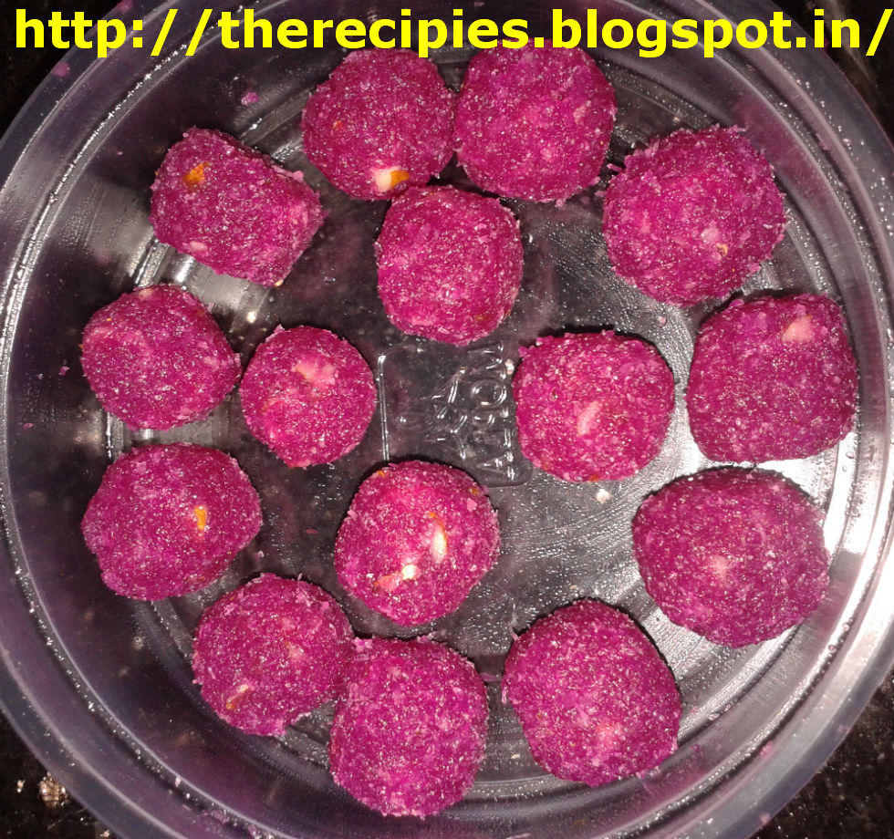 recipe of beetroot coconut laddu ~ The recipes, Easy recipes