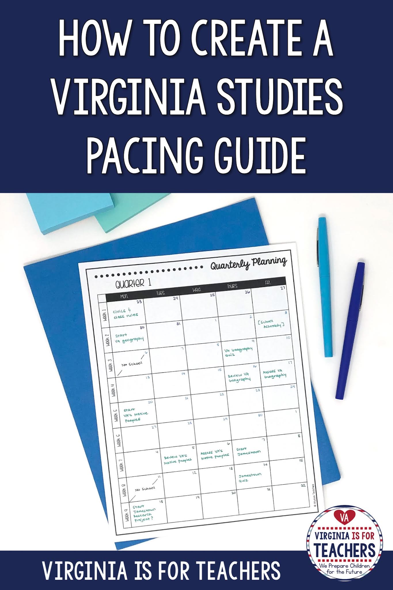 Planning and Pacing in Virginia Studies | Virginia is for Teachers