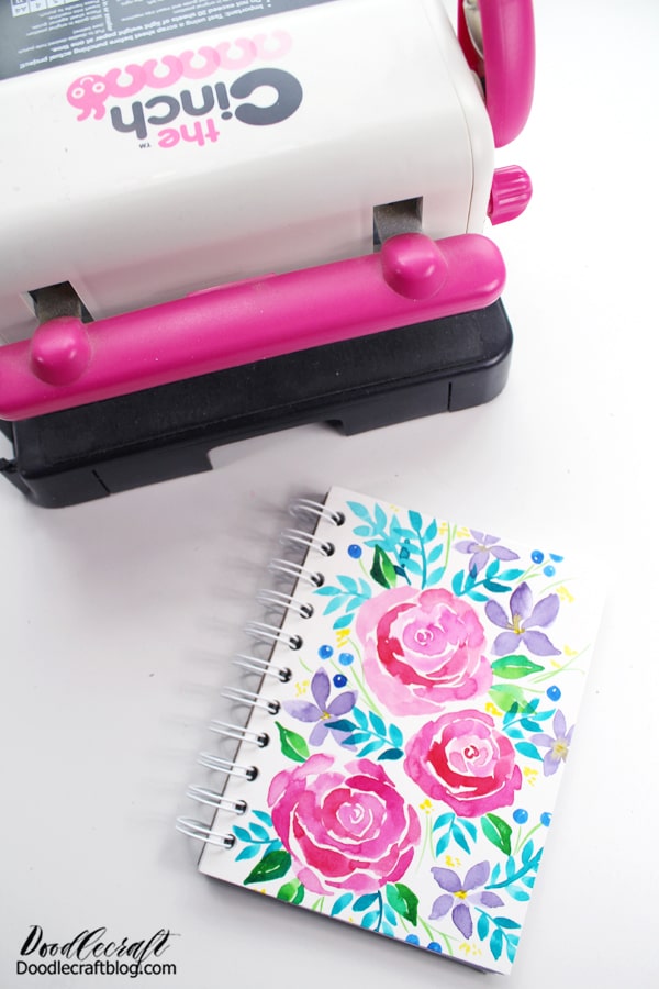Watercolor Floral Notebooks with The Cinch Binding Tool!