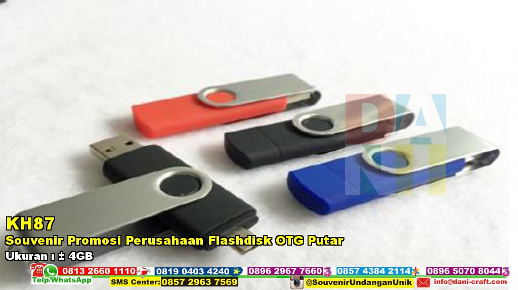 Souvenir Promosi Perusahaan Flashdisk OTG Putar | Souvenir Pernikahan