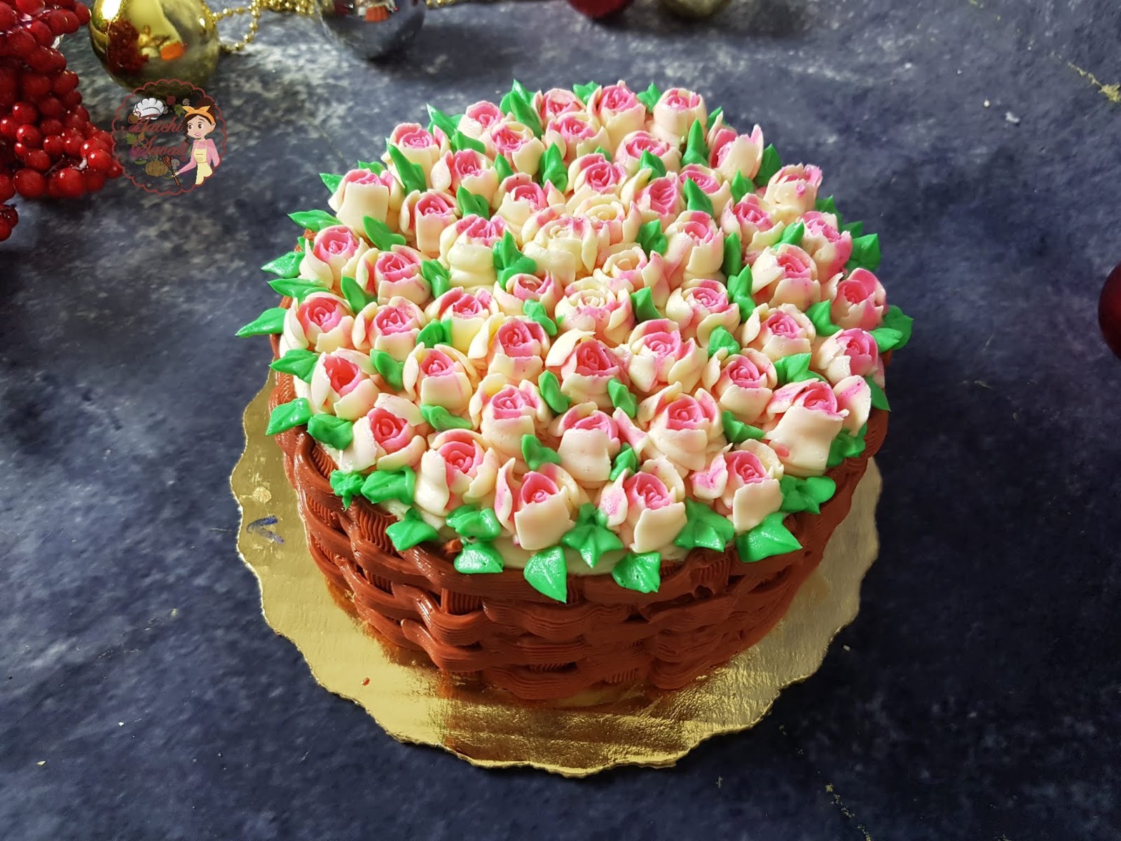 Flower Basket Cake Using Russian Piping Tips/How to Use Russian Piping ...