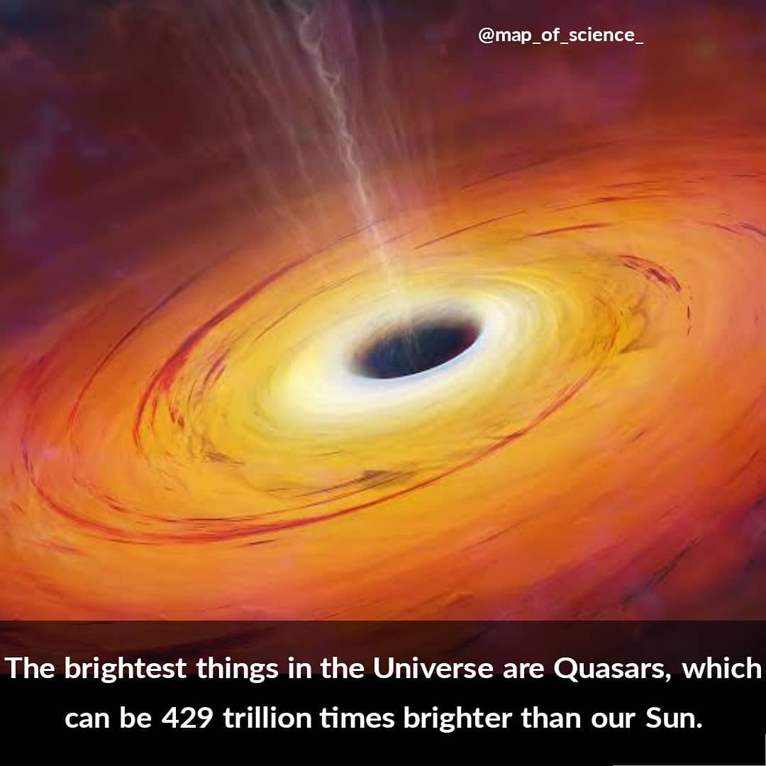 Quasars emit energies of millions,