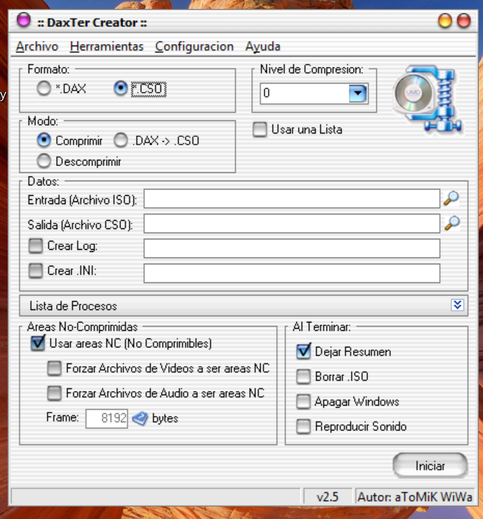 CSO A ISO-ISO A CSO ~ Mundo Psp | Tutoriales, Plugins, Juegos, Temas