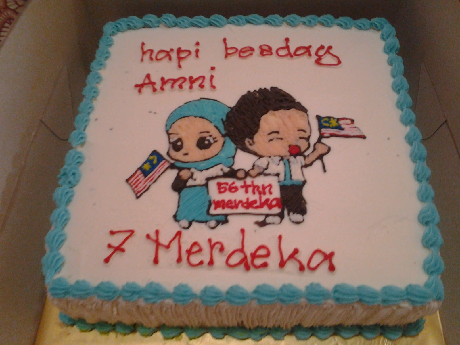 FEINAZCAKESHOUSE: Kek Doraemon (KBC 556A) & Kek Merdeka (KBC 556B)