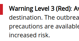 Avian Flu Diary: CDC Raises Wuhan Travel Advisory to Warning - Level 3