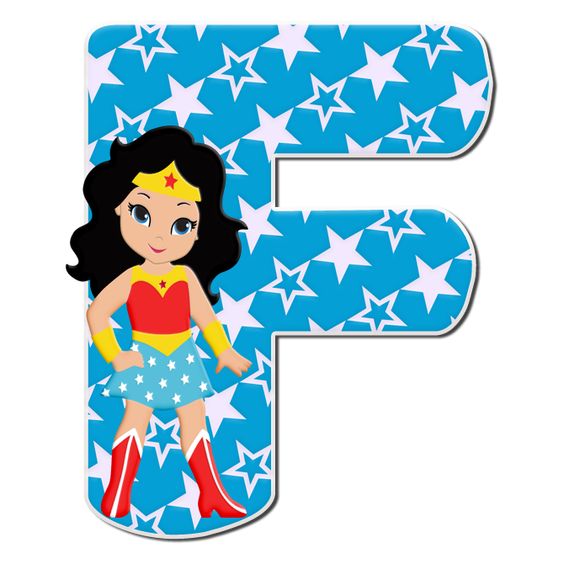 Wonder Woman Letter. Letras de la Mujer Maravilla. - Oh my Alfabetos!