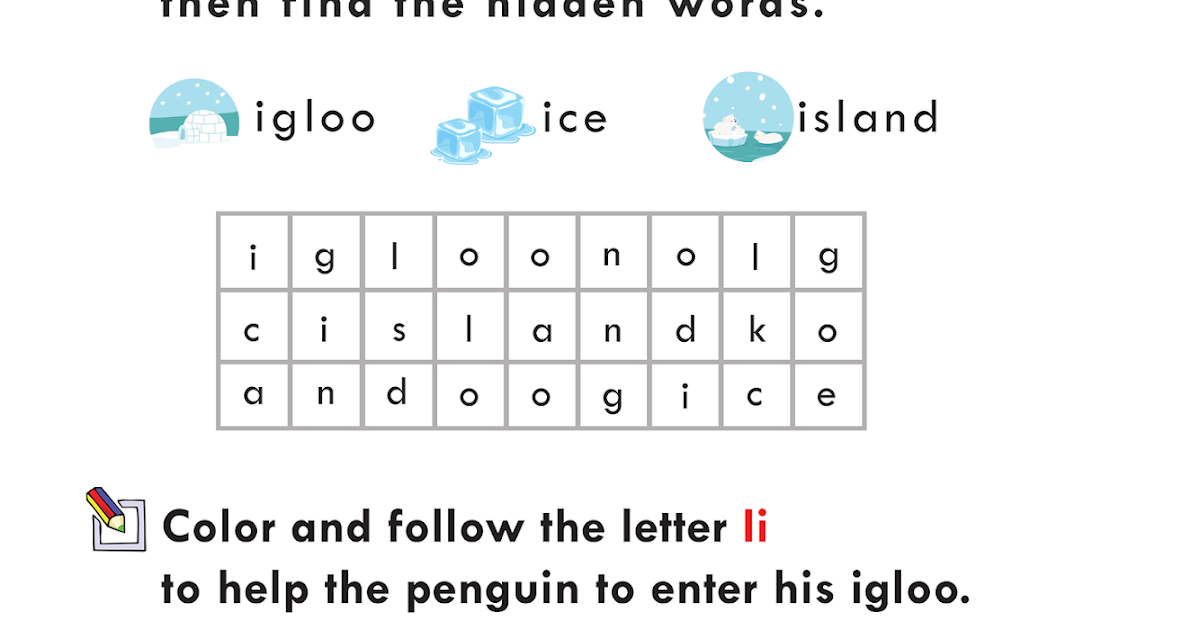 Activity Worksheet -3 Letter I