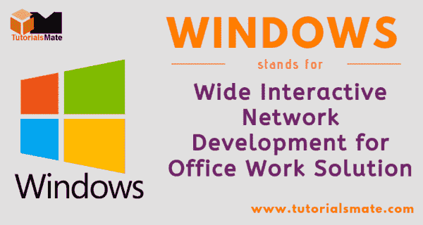 WINDOWS Full Form: What does it stand for? - TutorialsMate