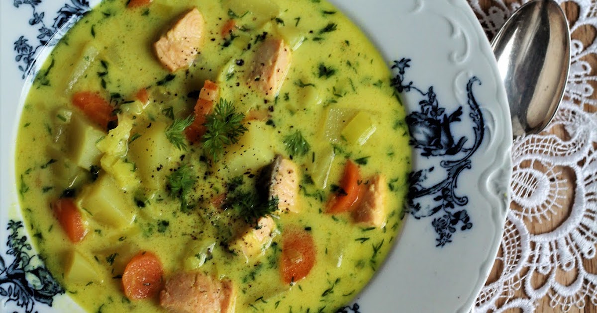 Lohikeitto / Finsk fiskesuppe med laks og dild