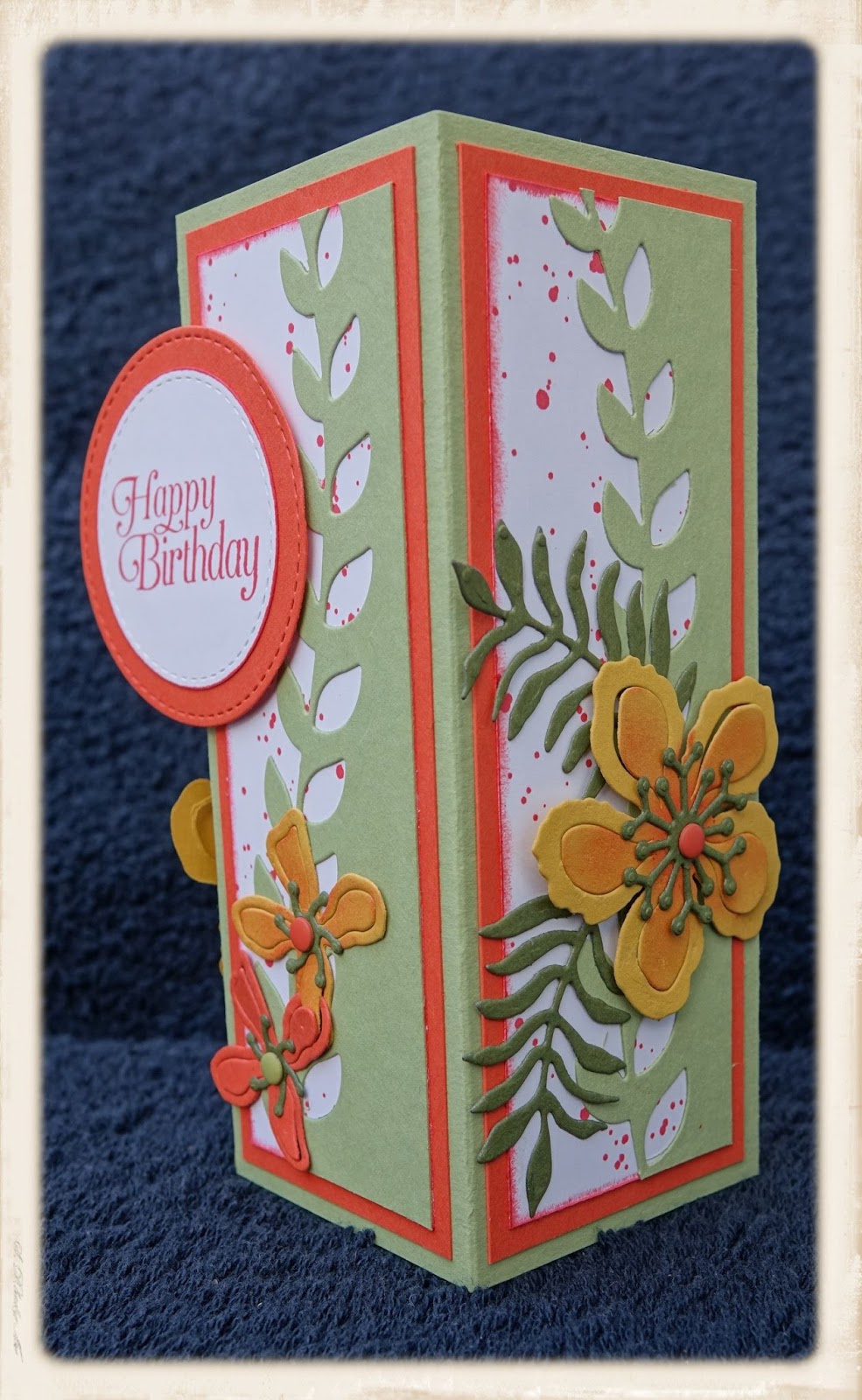 Stamping with Caroline: Happy birthday corner fold card