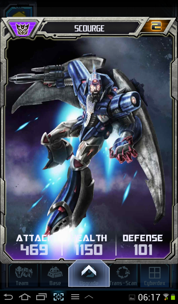 Cartas con poderes basados en el video game - Transformers Matrix