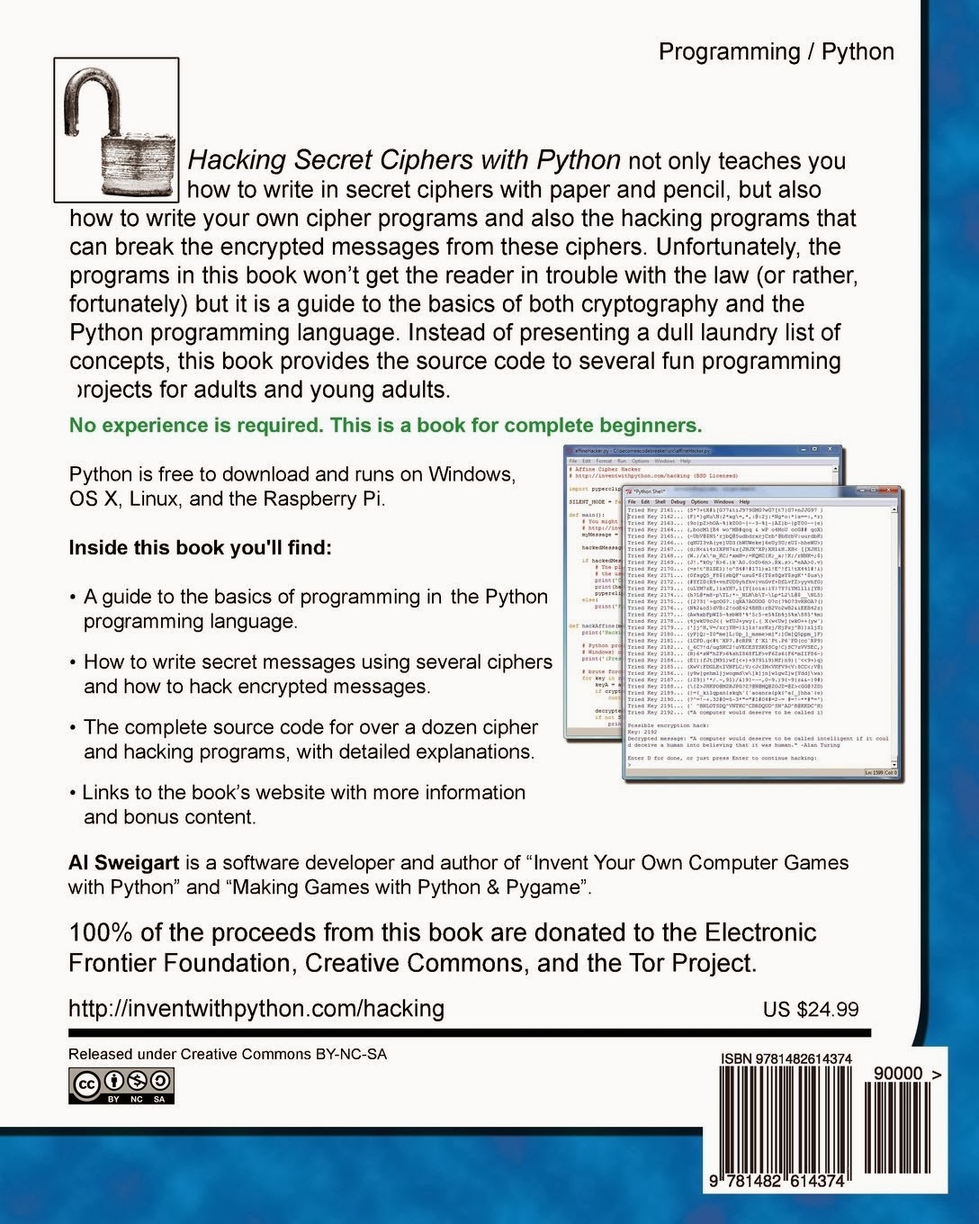Hacking Secret Ciphers With Python ~ Pc Rom
