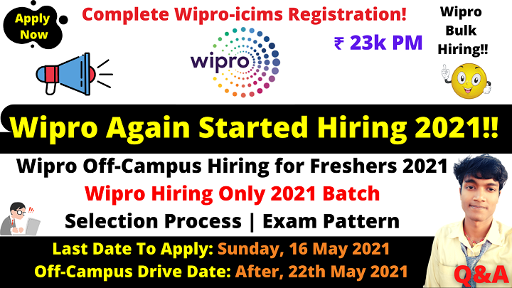 Wipro WILP 2021 Recruitment Drive For Freshers – 2021 Batch | Wipro Work Integrated Learning ...