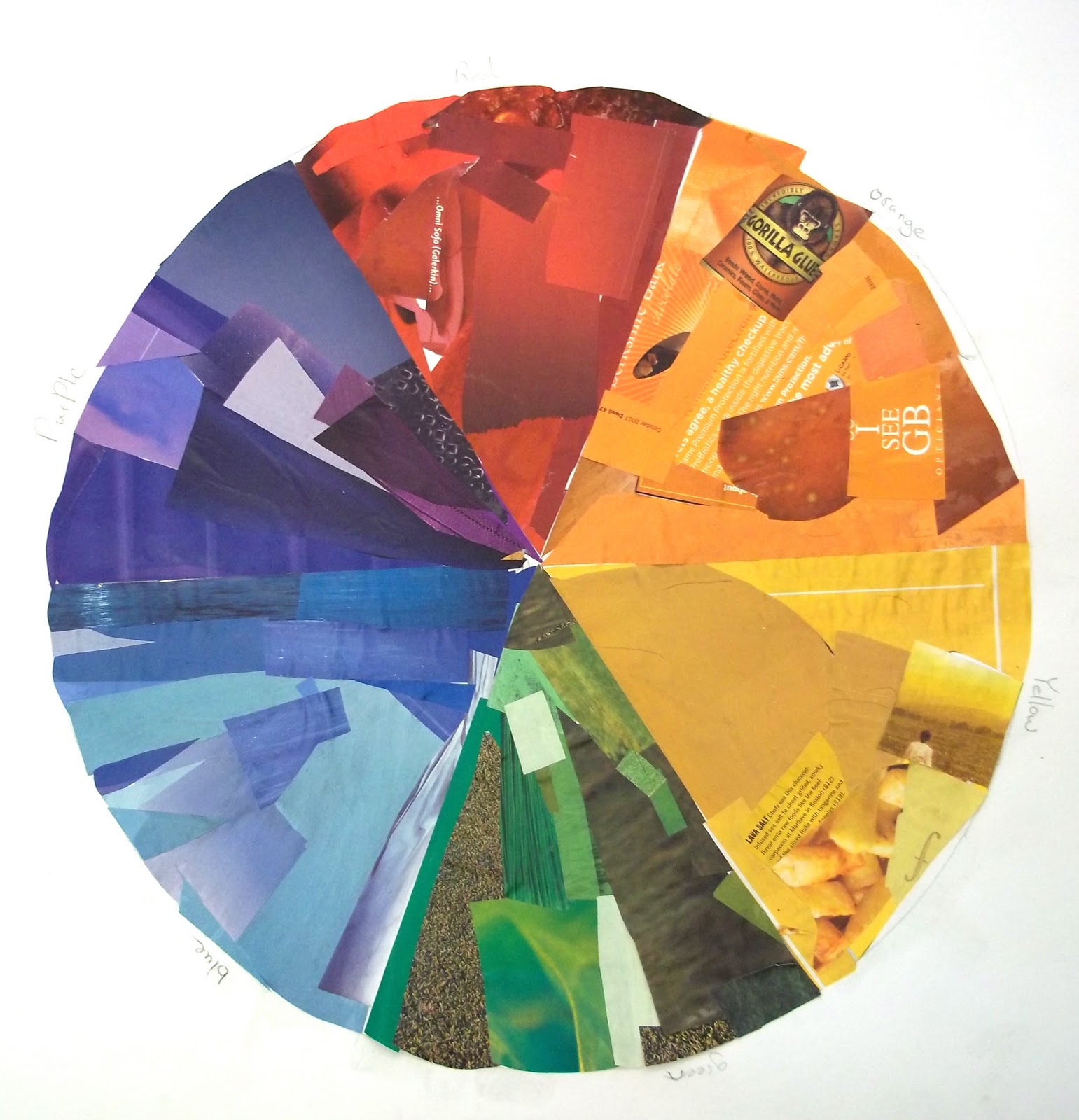 Monument Valley Regional Middle School Art Class: Color Wheel Collages ...