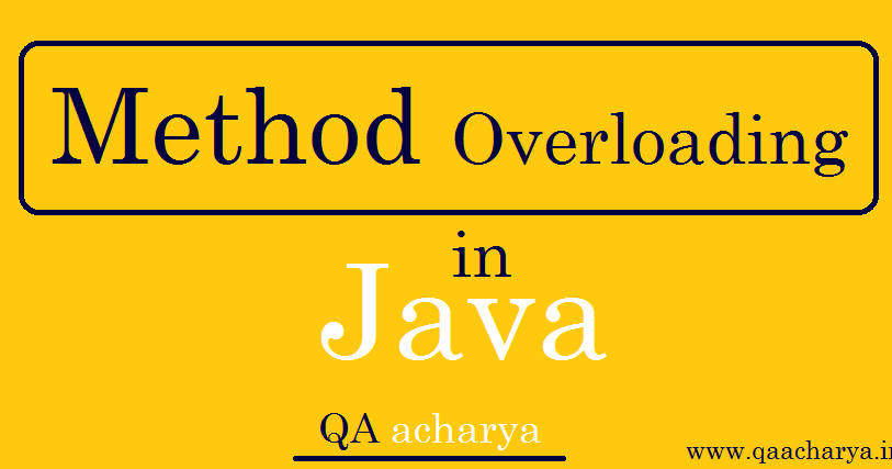 Method Overloading in Java