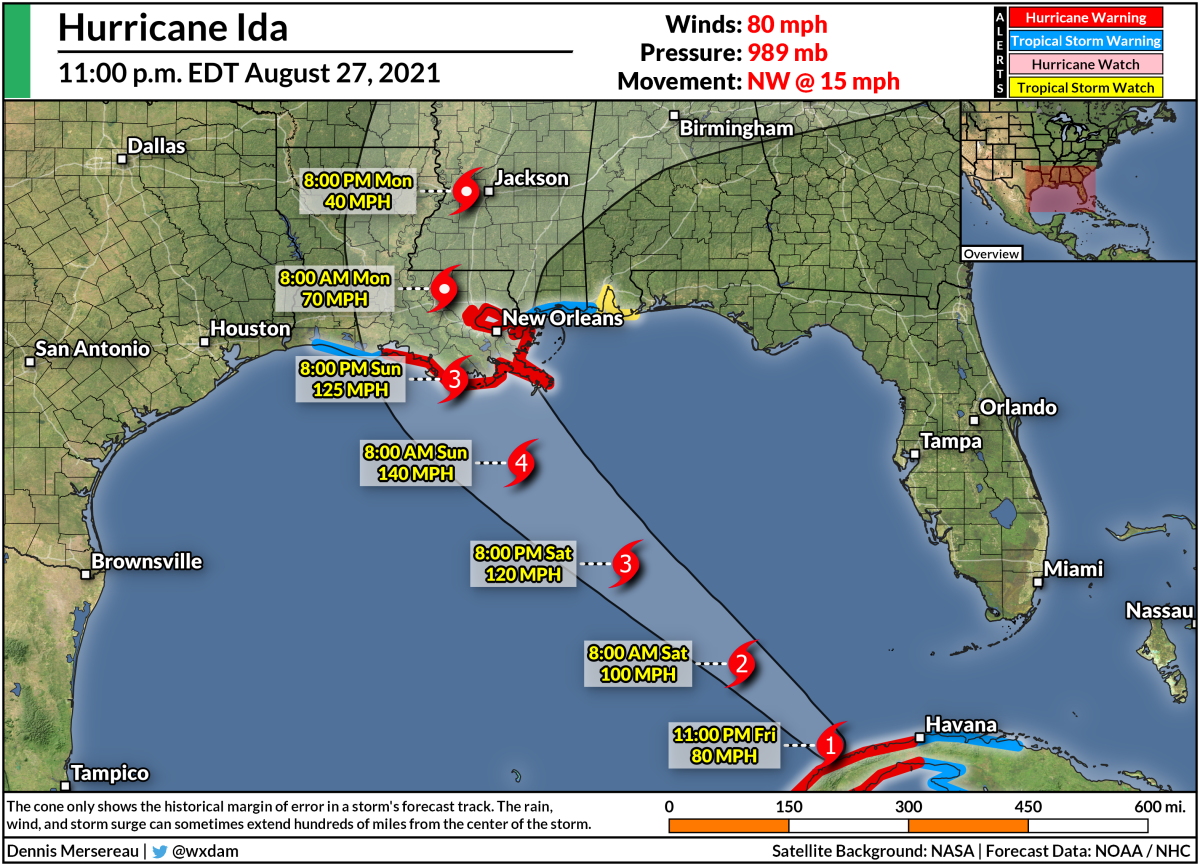 Ida Set To Become A Major Hurricane Before Hitting Northern Gulf Coast