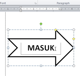 Cara Memasukkan Teks Ke Dalam Bentuk (Shape) - Lab Wisnu