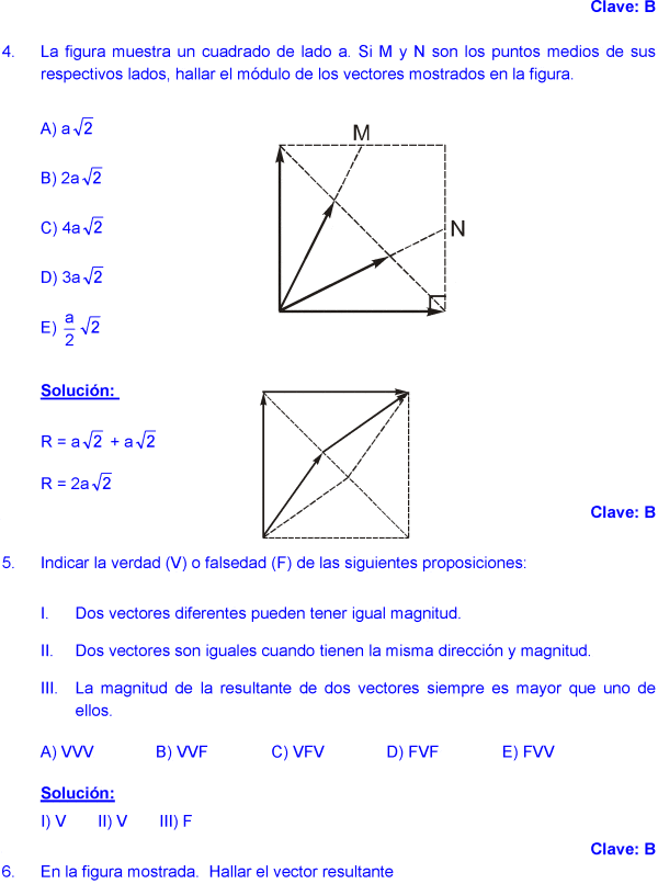 EJERCICIOS DE VECTORES RESUELTOS PDF