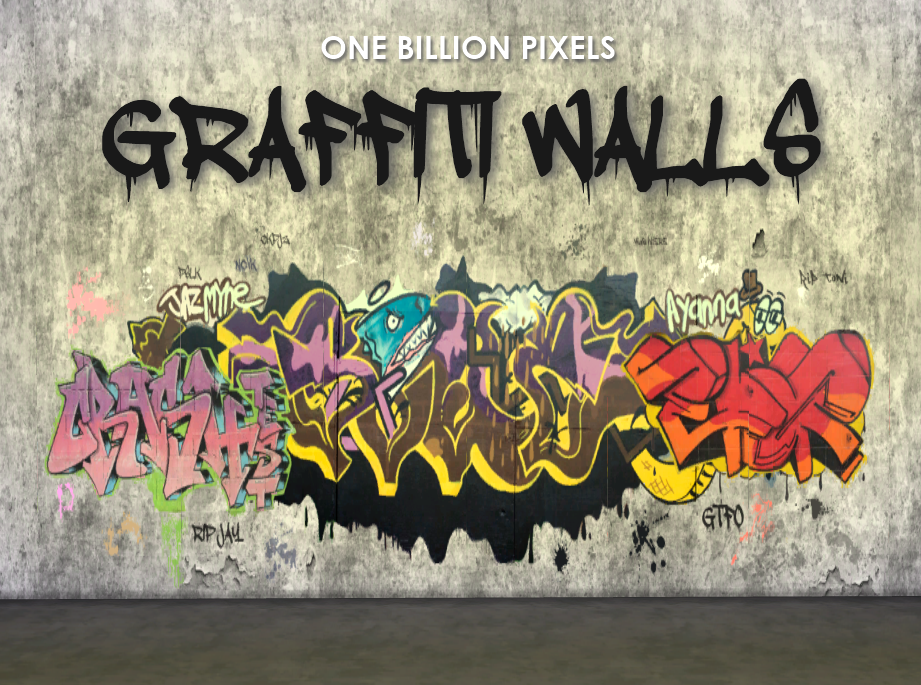 Seamless Graffiti & Grunge Walls - One Billion Pixels