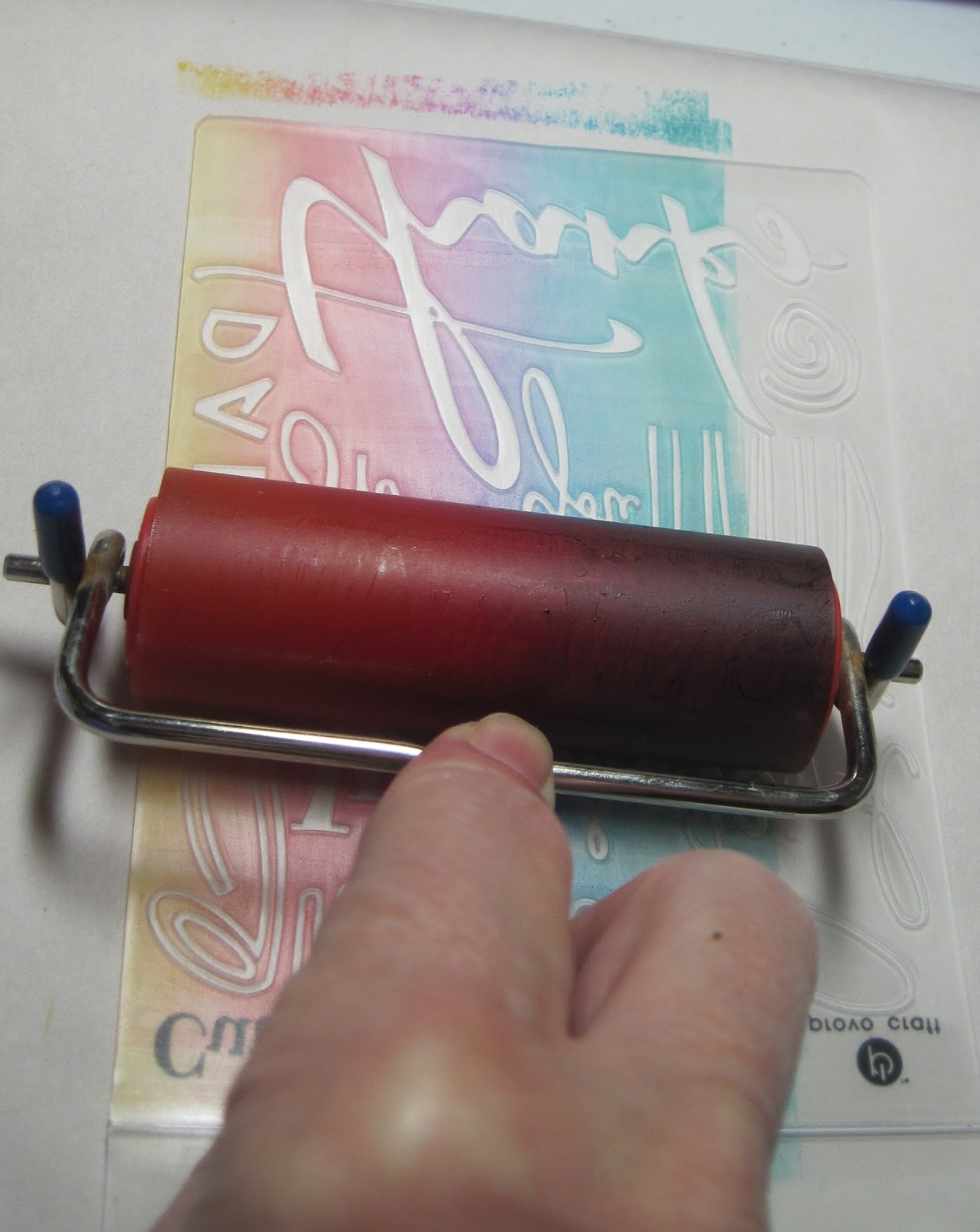 Oldstamper Musings: Embossing with color
