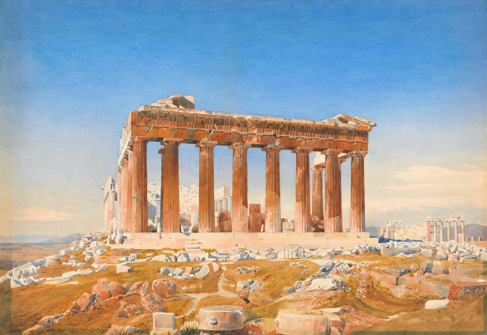Spencer Alley: Picturesque Athens - Painted Views - Nineteenth Century