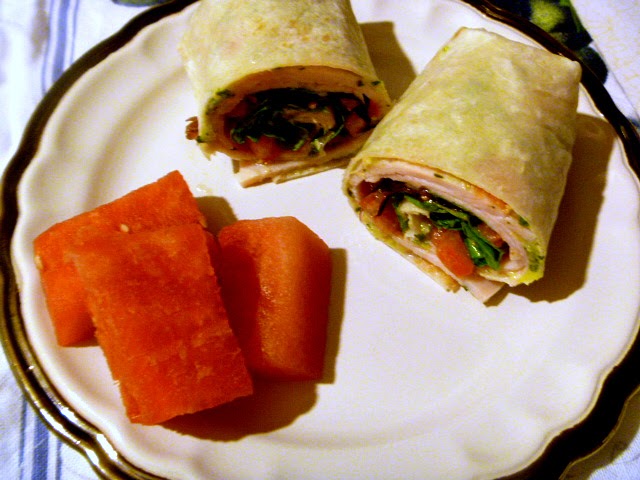 Slice of Southern: Turkey and Guacamole Wraps
