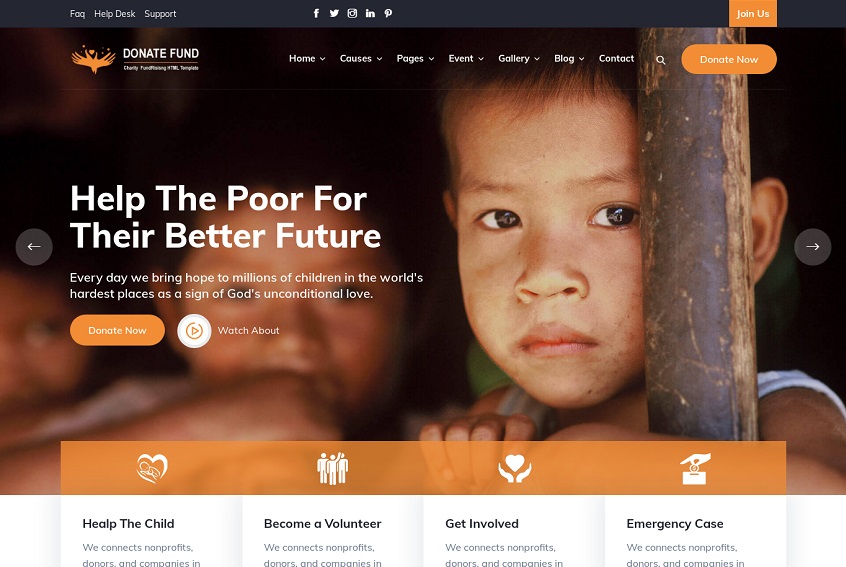 Charity-NGO Blogger Template Free Download with Documentation