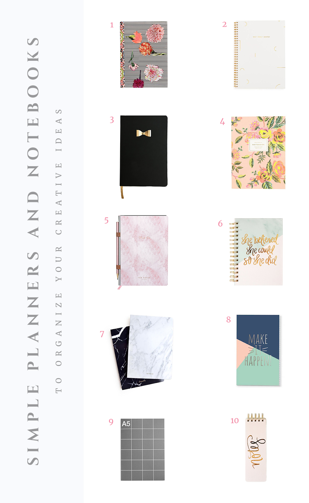 Simple Planners and Notebooks to organize your Creative Ideas | Design ...