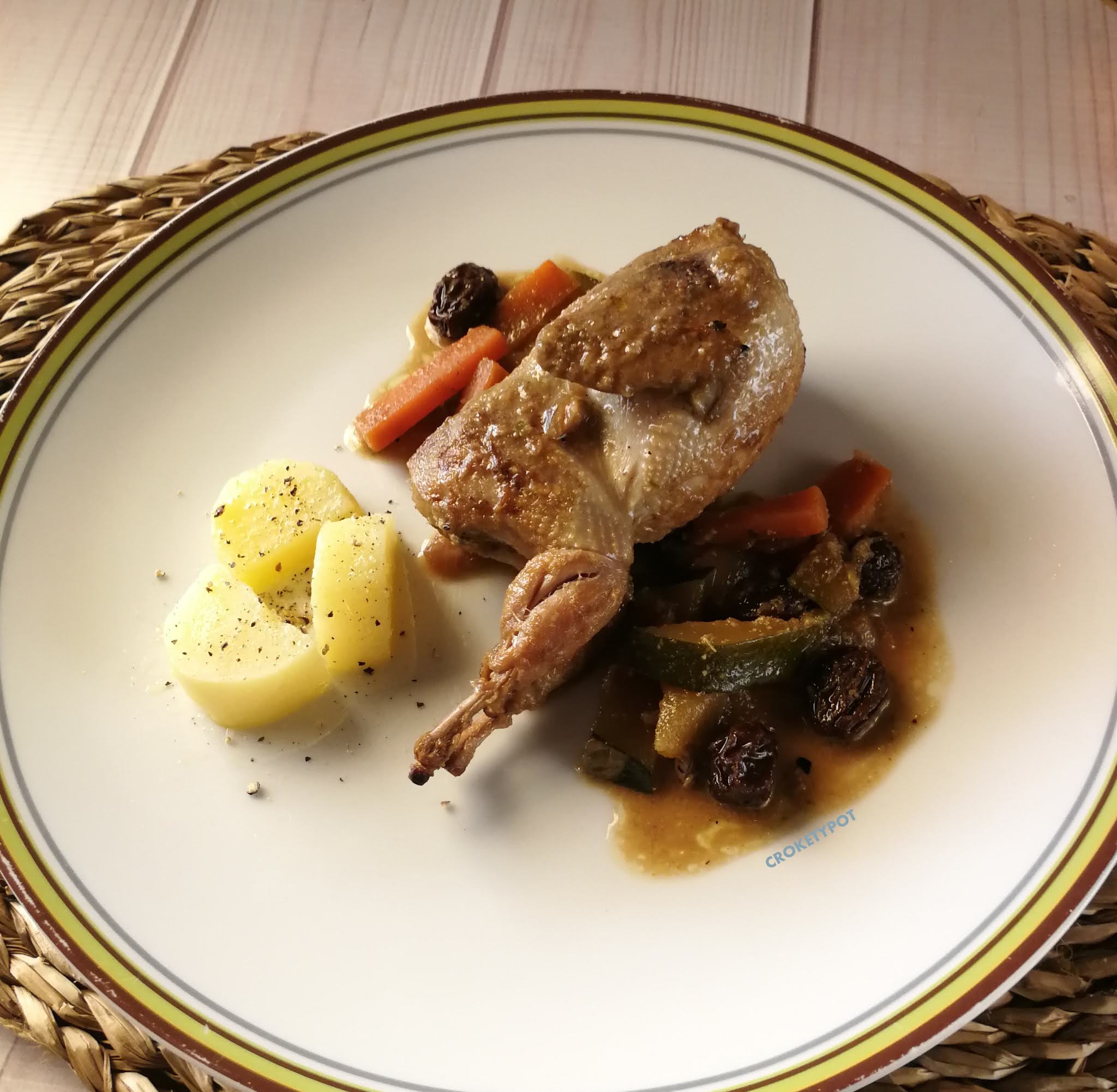 CROKETYPOT: CODORNICES RELLENAS DE FOIE Y UVAS MOSCATEL