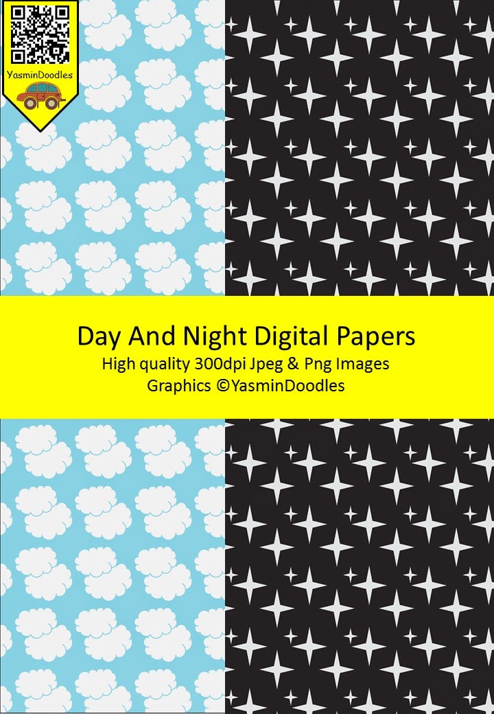 {Freebie} Day and Night Digital Papers | Teacher Nastaran