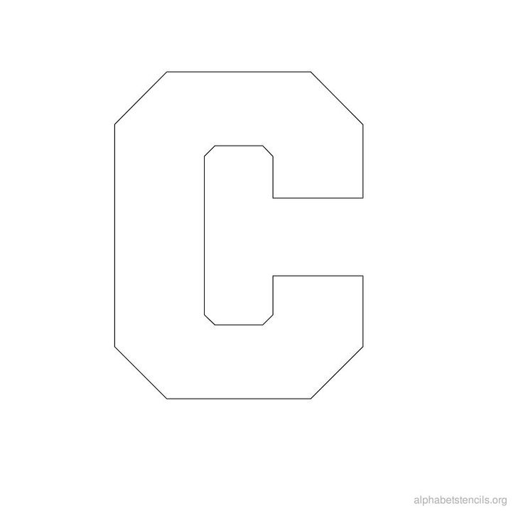 Printable Letter Stencils C - Birthday Letter