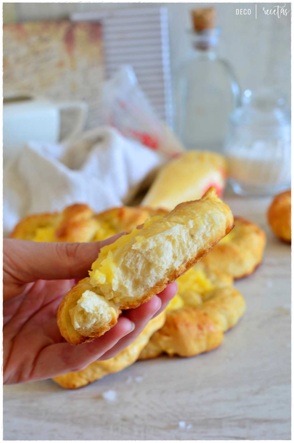 Raquetas de crema pastelera | DECORECETAS