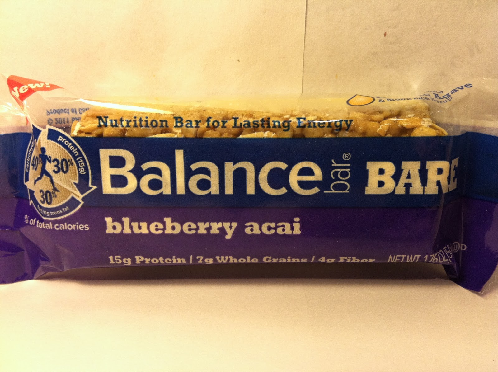 Crazy Food Dude: Review: Balance Bar Bare Blueberry Acai Bar