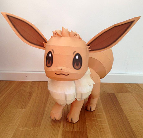 Pokemon: Life Size Eevee Papercraft | Paperized Crafts