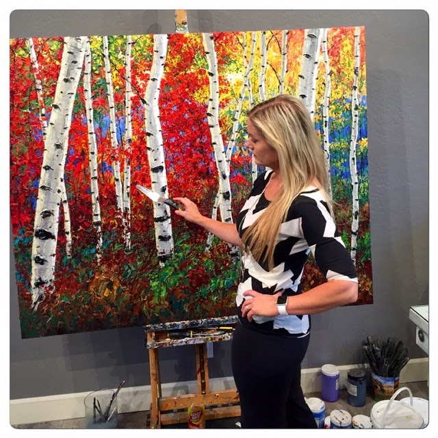 Aspen Paintings by Contemporary Aspen Artist Jennifer Vranes, Birch ...