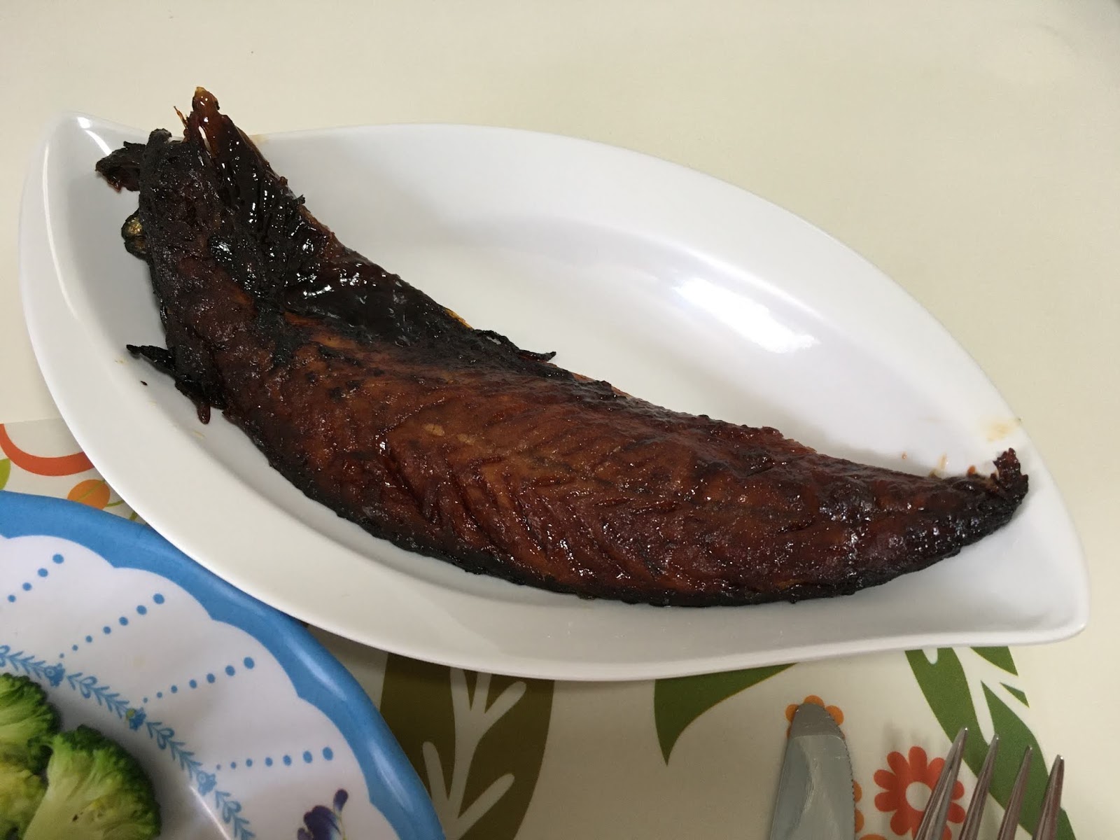 Dinner Idea: Boiled Potato and Parmesan, Baked Saba, and Veggies