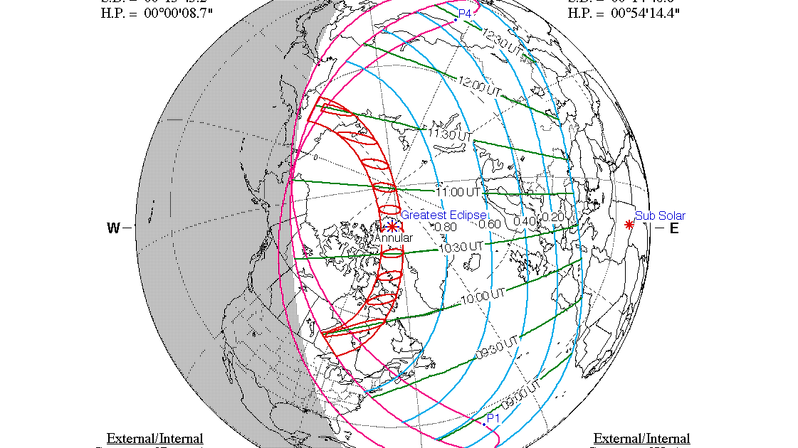 Earth and Space News: Thursday, June 10, Annular Solar Eclipse Is First ...