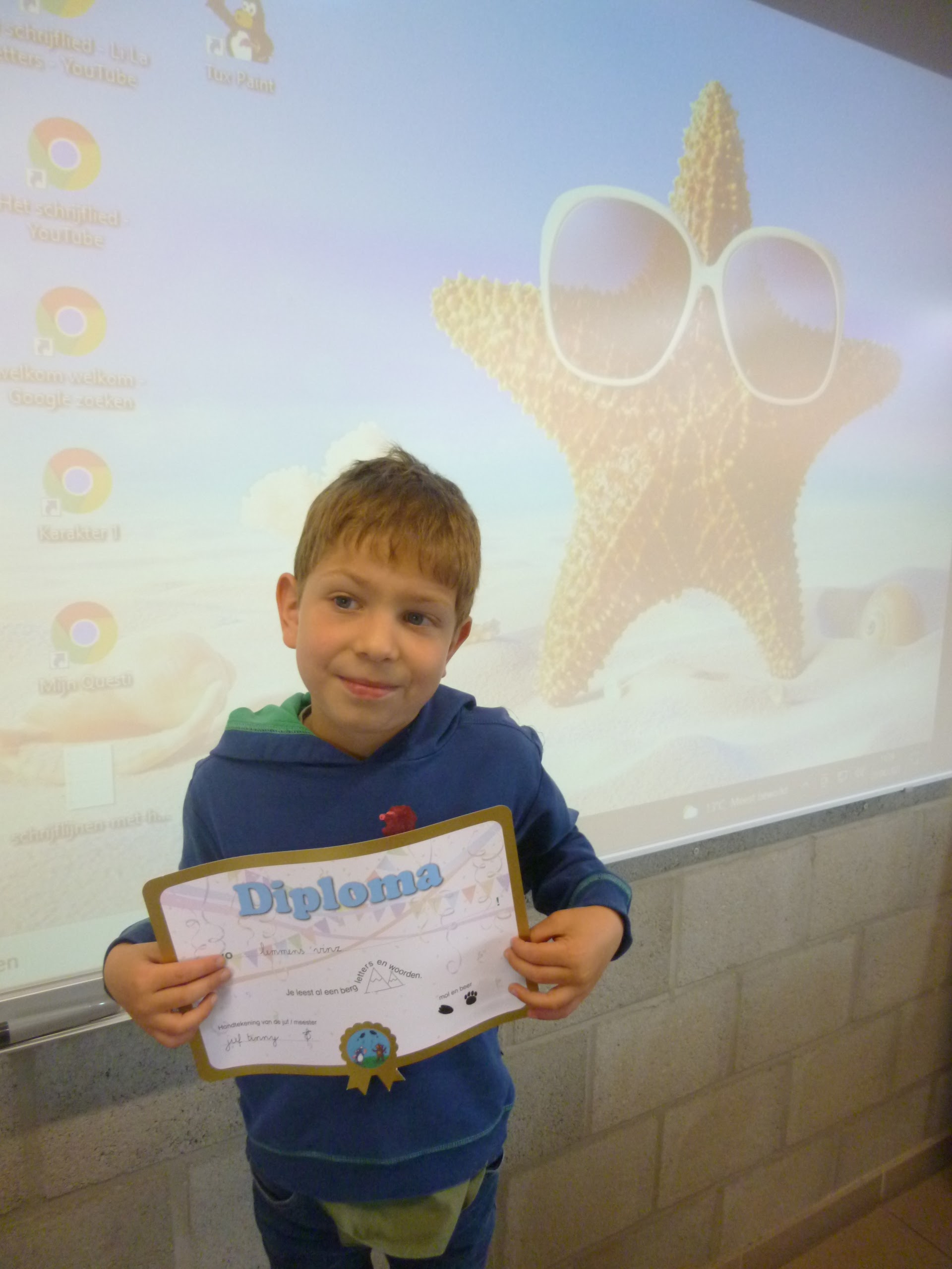 't Steltje eerste leerjaar A: EEN LEESDIPLOMA VAN MOL EN BEER ... DAT ...