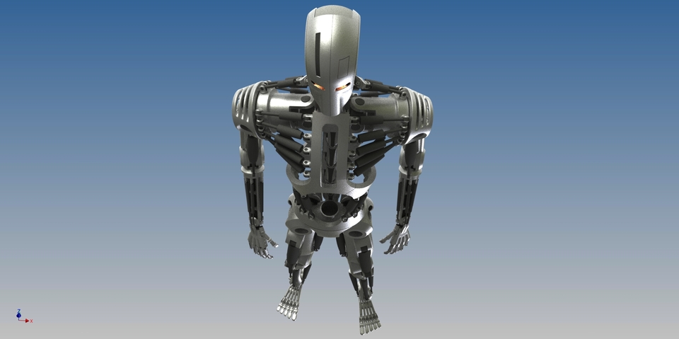 313. Humanoid Robot Skeleton || Human robotic || Free download 3D models