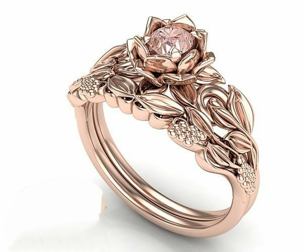 Designer rose gold rings