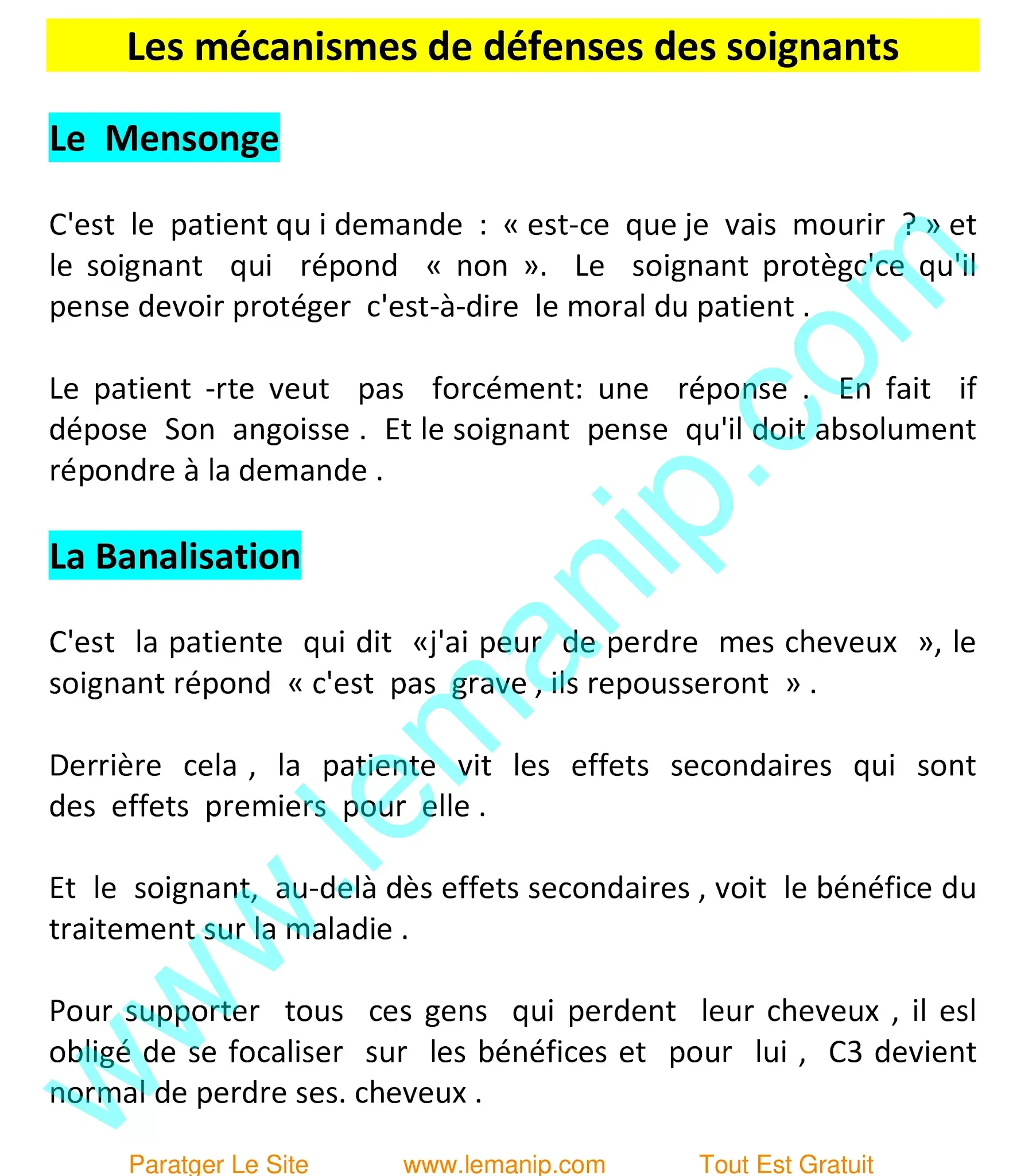 La Relation Soignant Soigné
