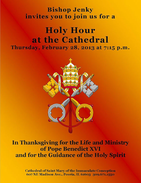 Bishop Daniel R. Jenky, CSC: Holy Hour for the Holy Father