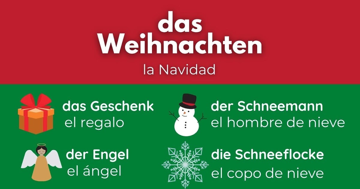 VOCABULARIO DE NAVIDAD EN ALEMÁN - ¡FELIZ NAVIDAD! "FROHE WEIHNACHTEN"