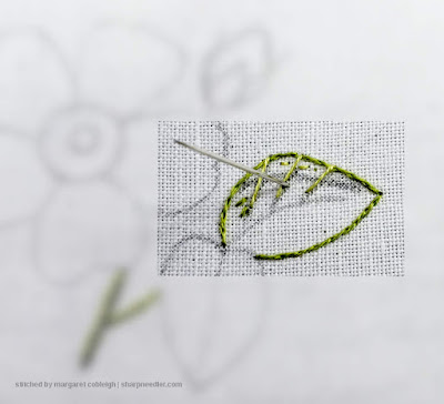 The Sharp Needler: Thread Painting Basics: Leaves and Stems