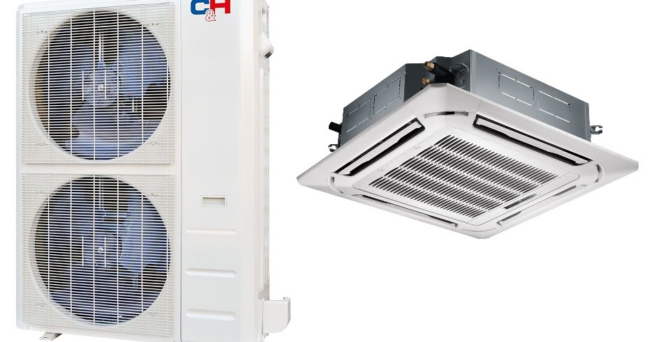 All New Mini Split Ductless HeatPump Systems: Ceiling Cassette Heat Pump AC in ...